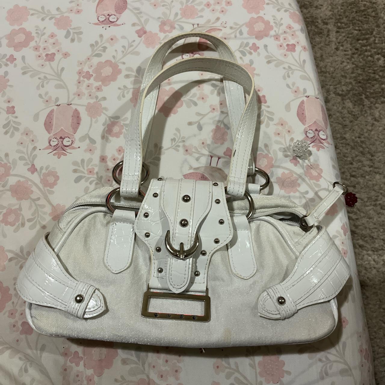 cute white bag 🫧 yellowing slightly but its so cute... - Depop