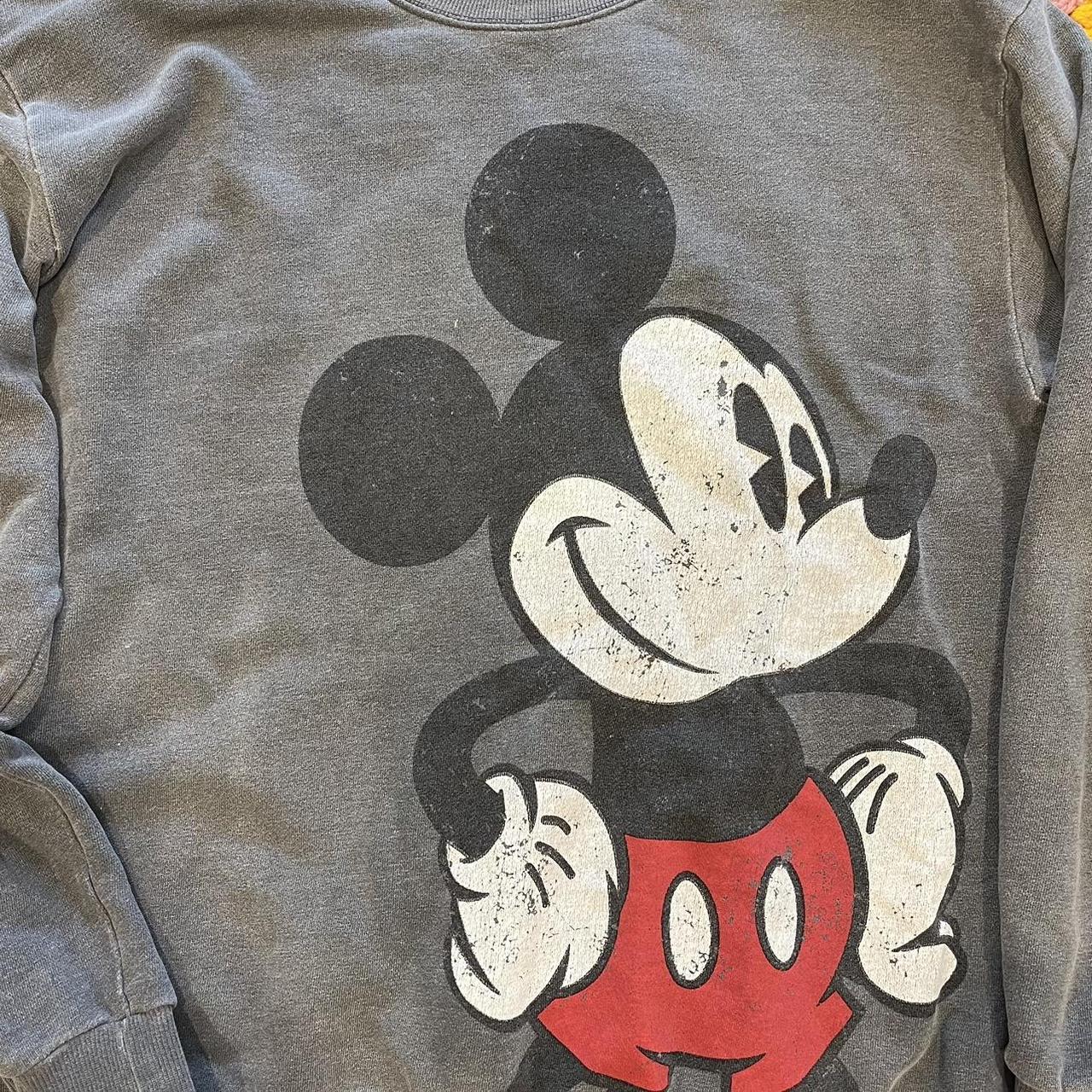 Mickey Mouse jumper. No size tag, fits a size 10... - Depop