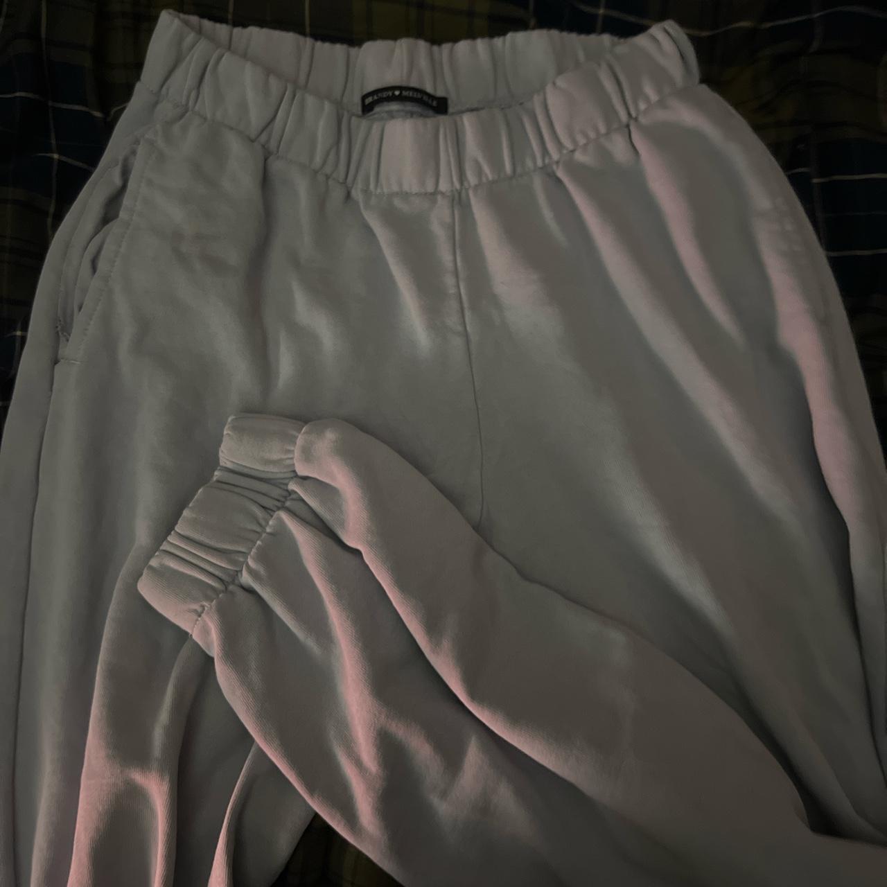 brandy melville light blue cuffed sweats #brandy... - Depop