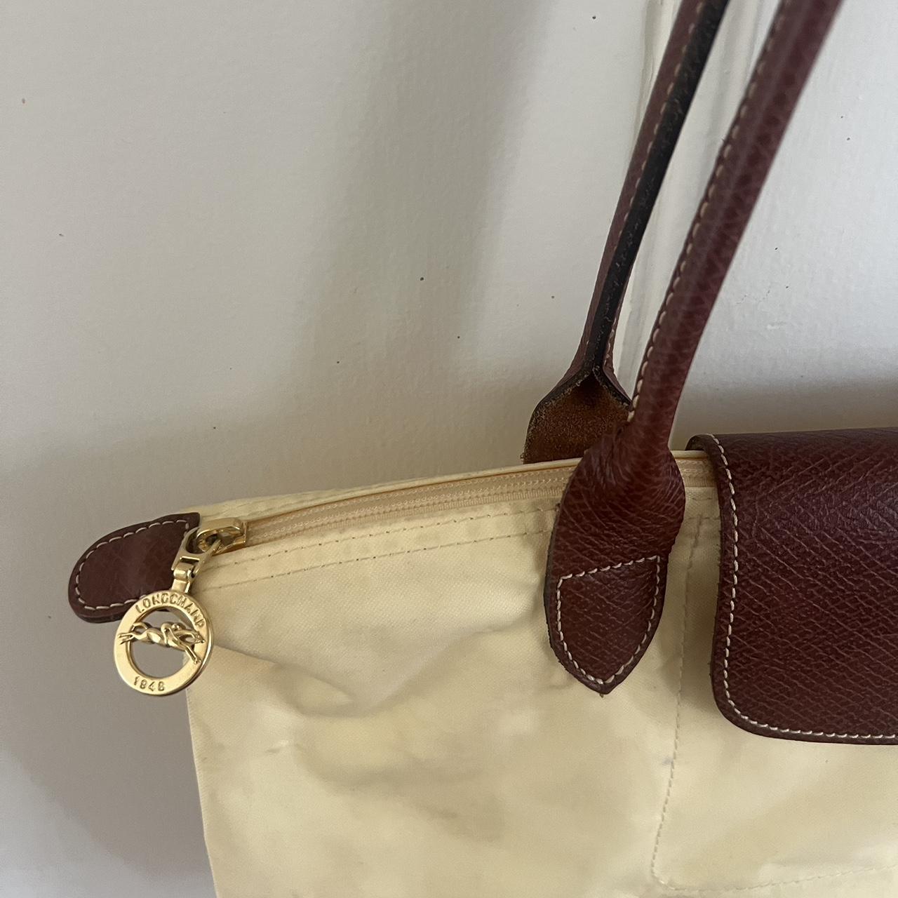 AUTHENTIC LONGCHAMP LE PLIAGE small yellow handle... - Depop