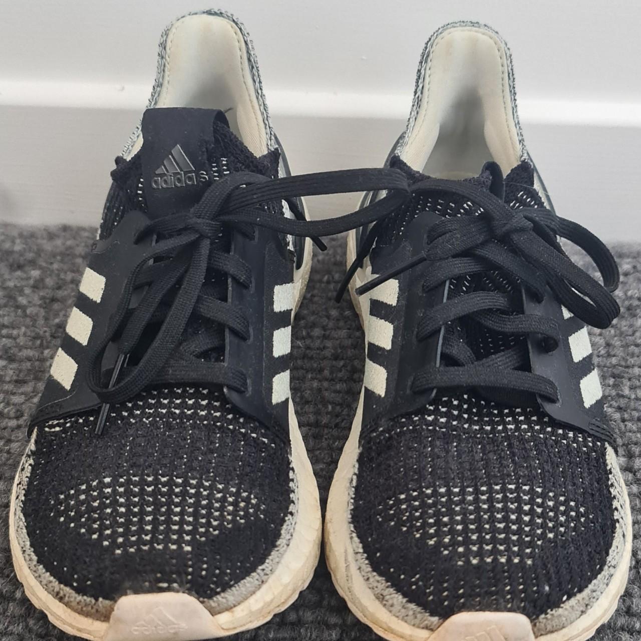 REPOP Black, white and grey Adidas boost runners.... - Depop