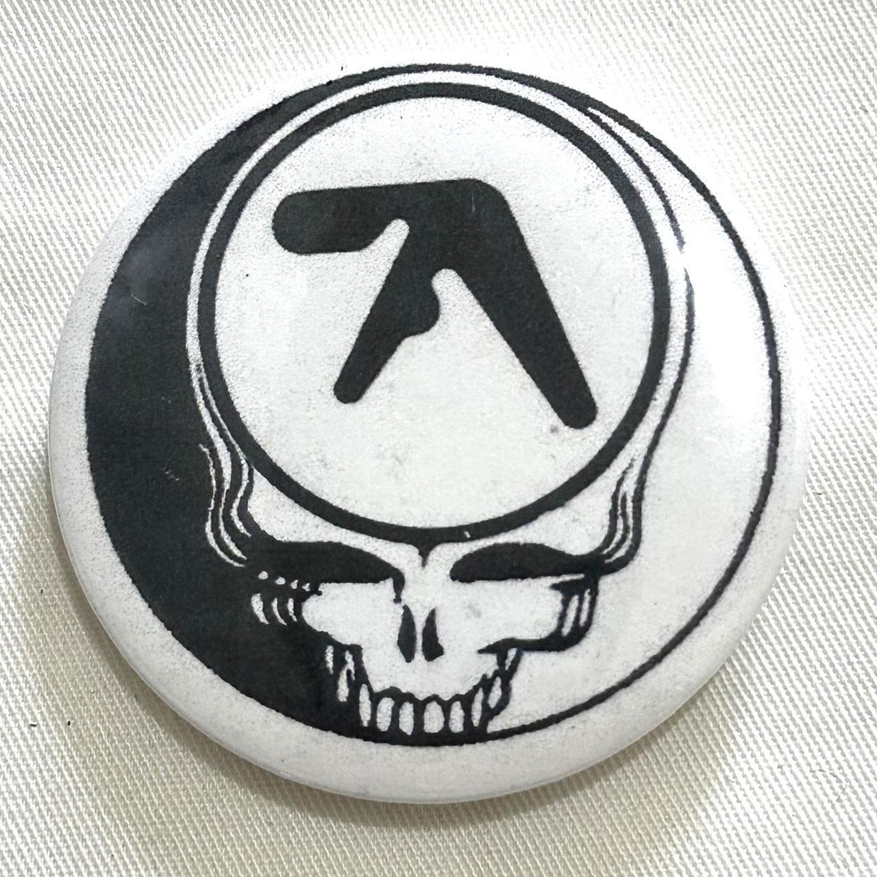 58mm/2.25in Aphex Twin Grateful Dead Pin handmade... - Depop