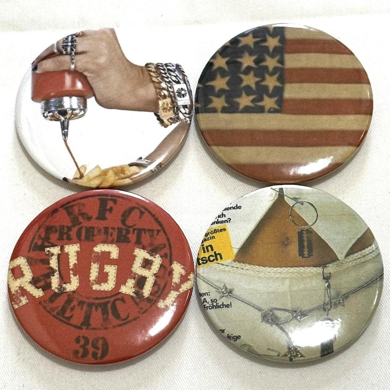 58mm/2.25in Red Pin Set handmade #red #button #pin | Depop