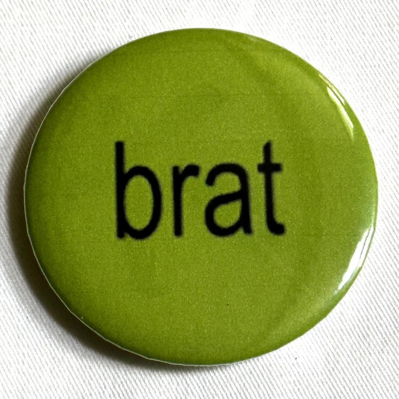 58mm/2.25in Brat Charlie xcx Pin handmade #brat... - Depop