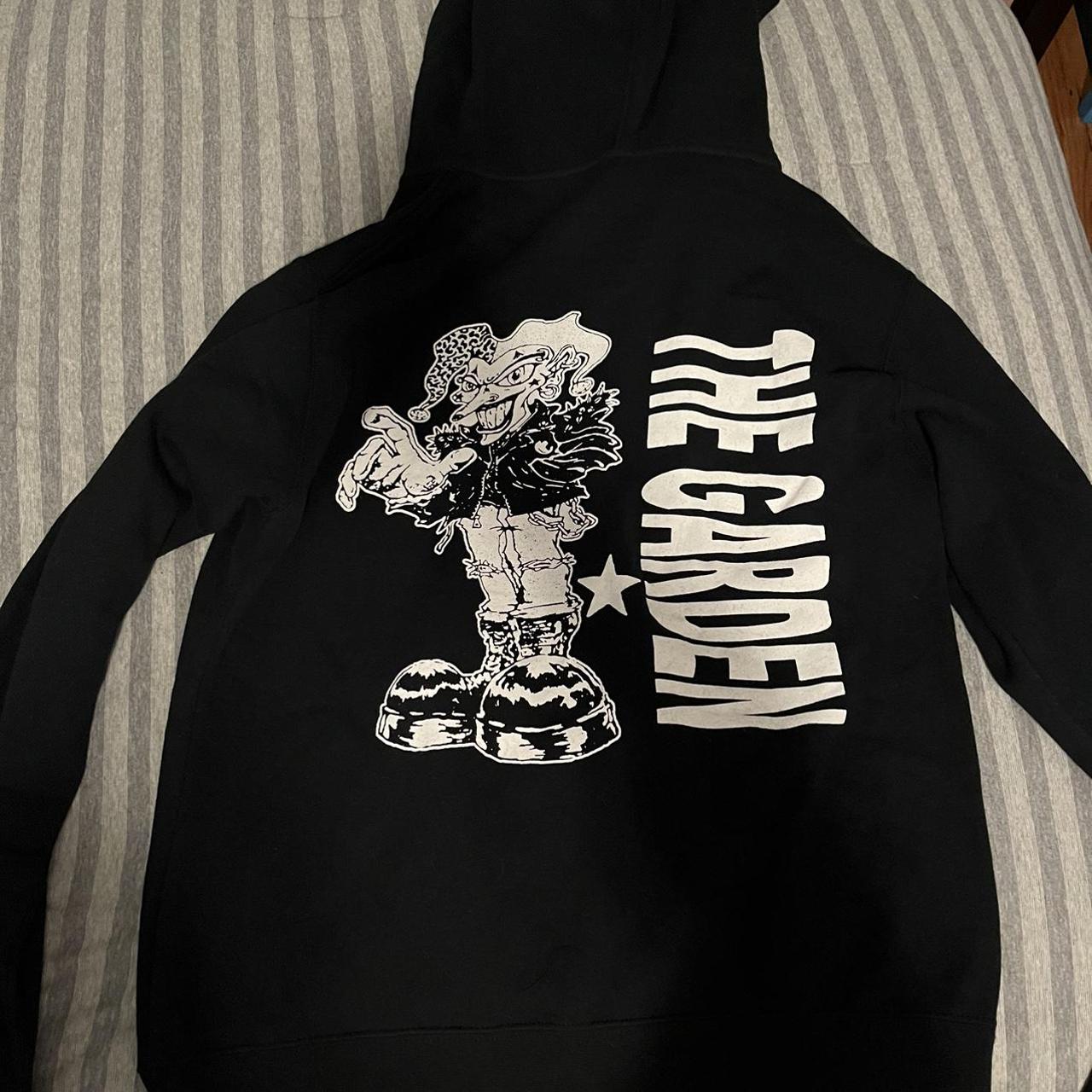 the garden, size small (unisex) cotton hoodie, 2022... - Depop