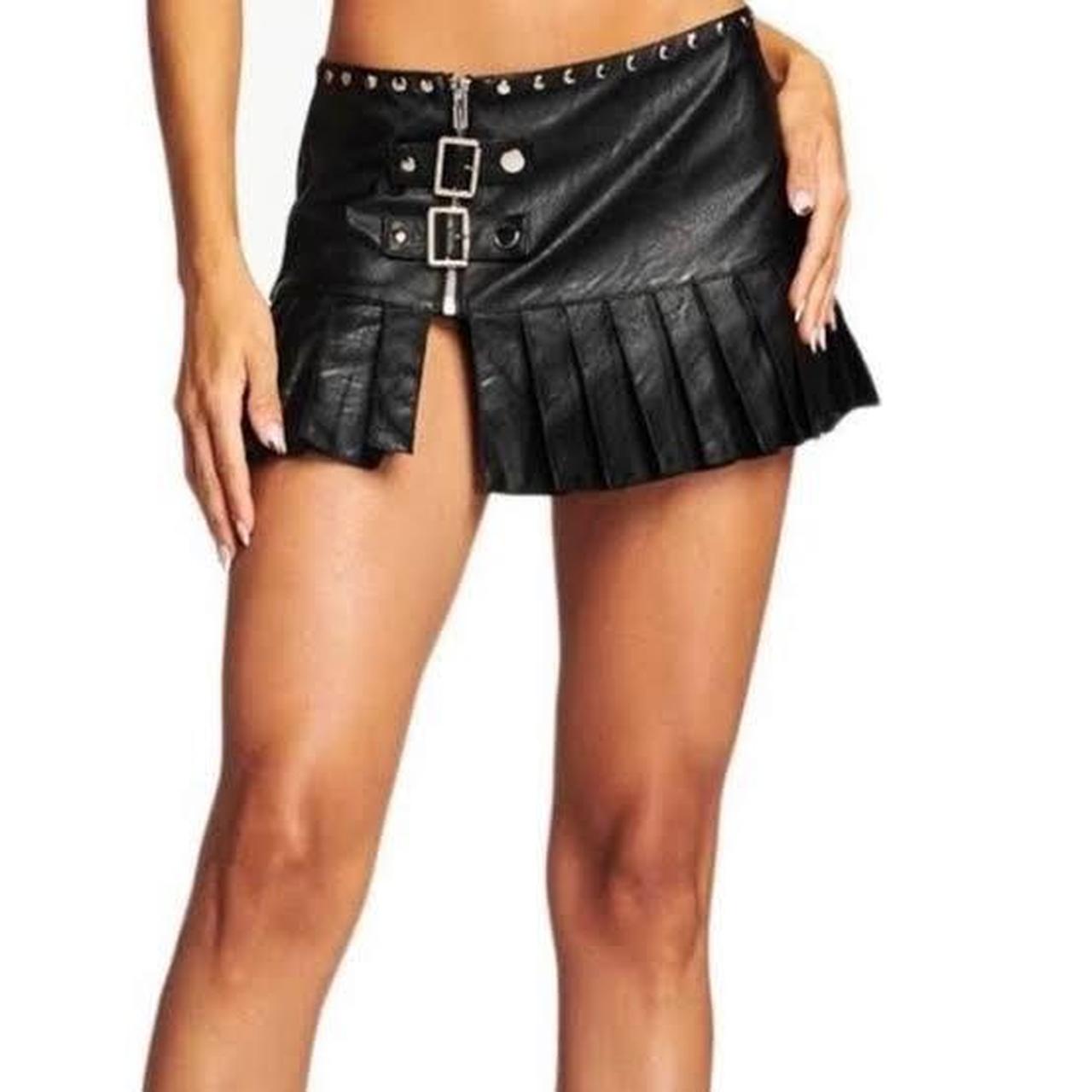 IAMGIA leather pleated philomena mini skirt Never... - Depop