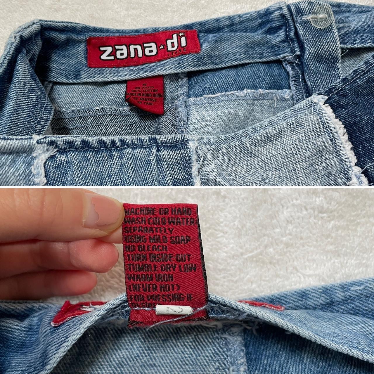 Vintage y2k patchwork denim mini skirt by Zana di... - Depop