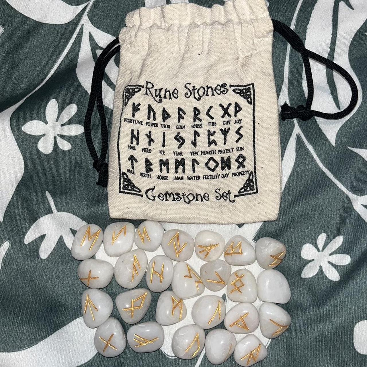 Norse rune gem stones #norse #pagan #runes... - Depop