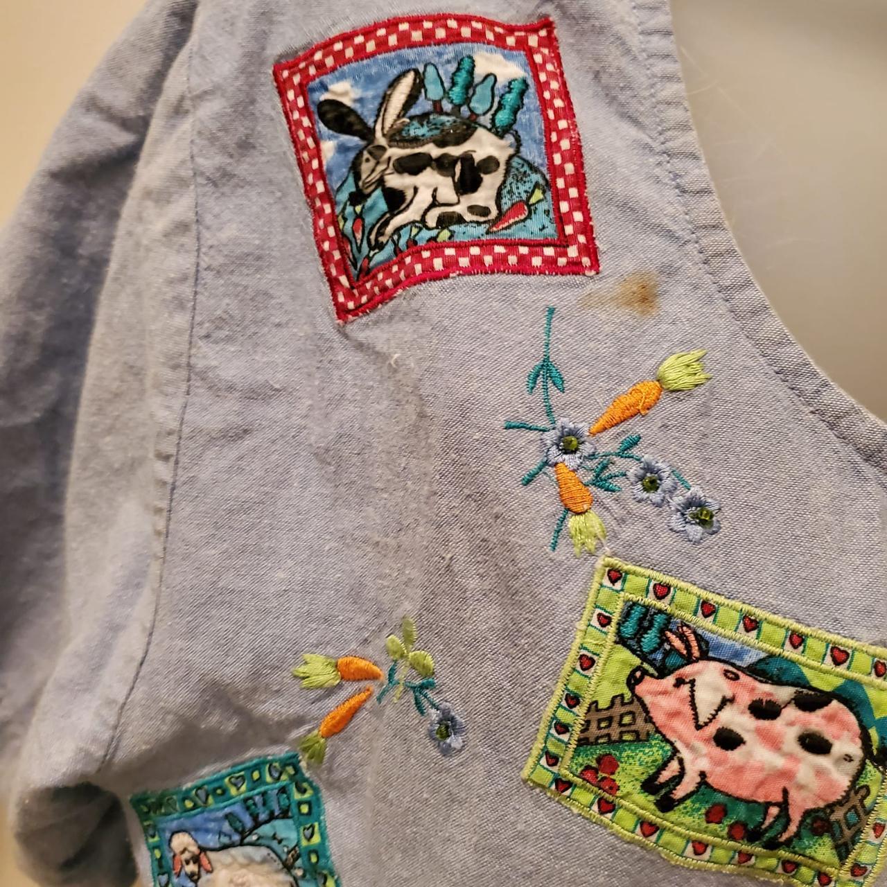 Vintage Cabernet Cottagecore Denim Farm Animals Maxi... - Depop