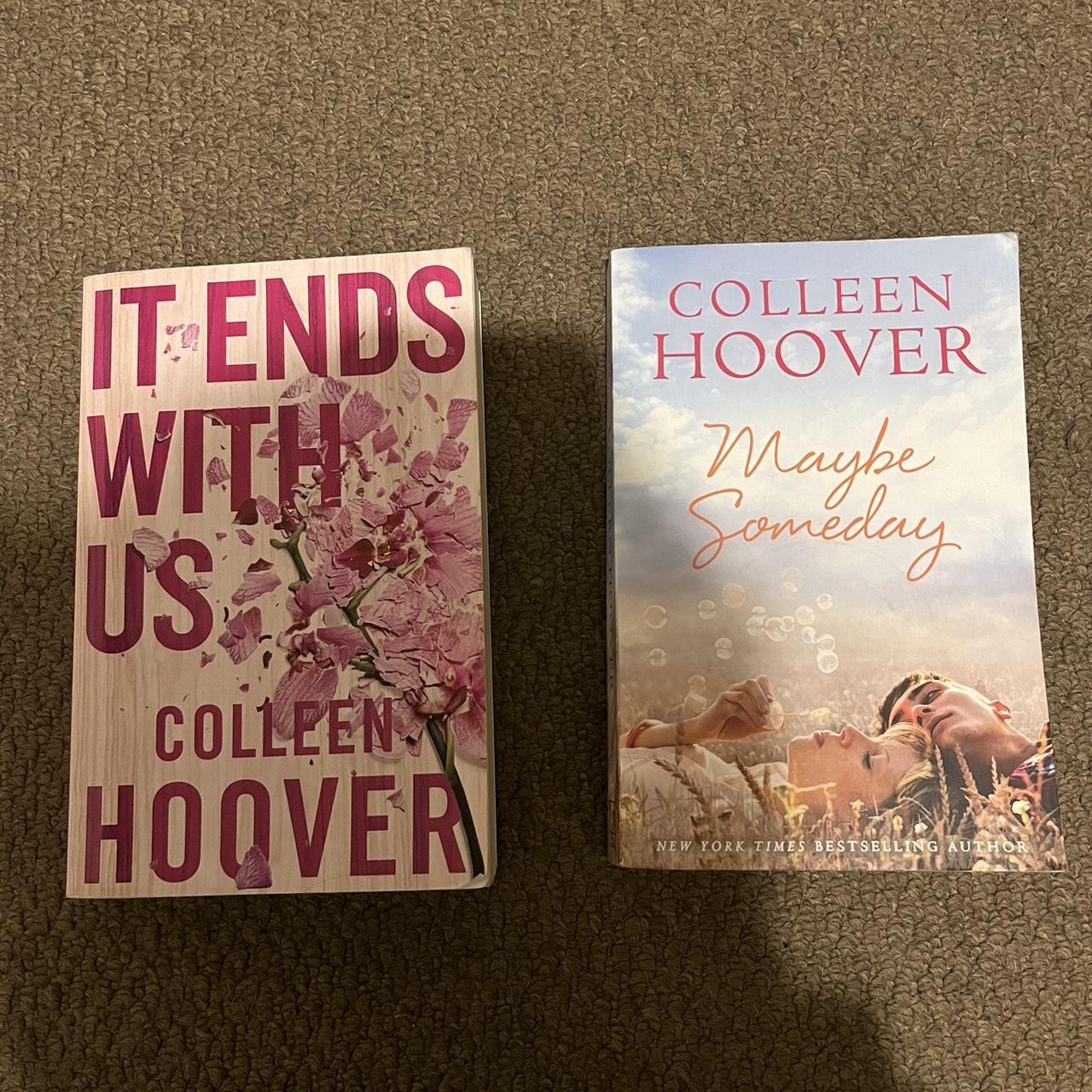 2 colleen hoover books; ‘It end with us’ and ‘maybe... - Depop