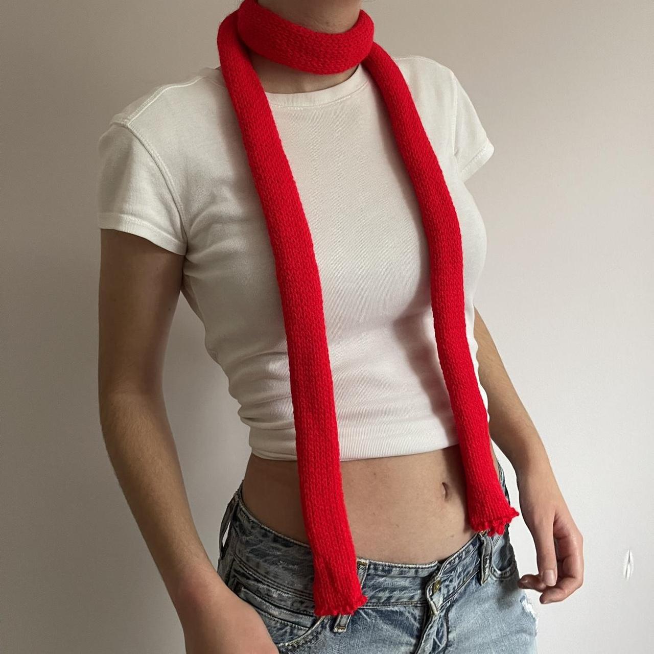 Women's Red Scarf-wraps | Depop