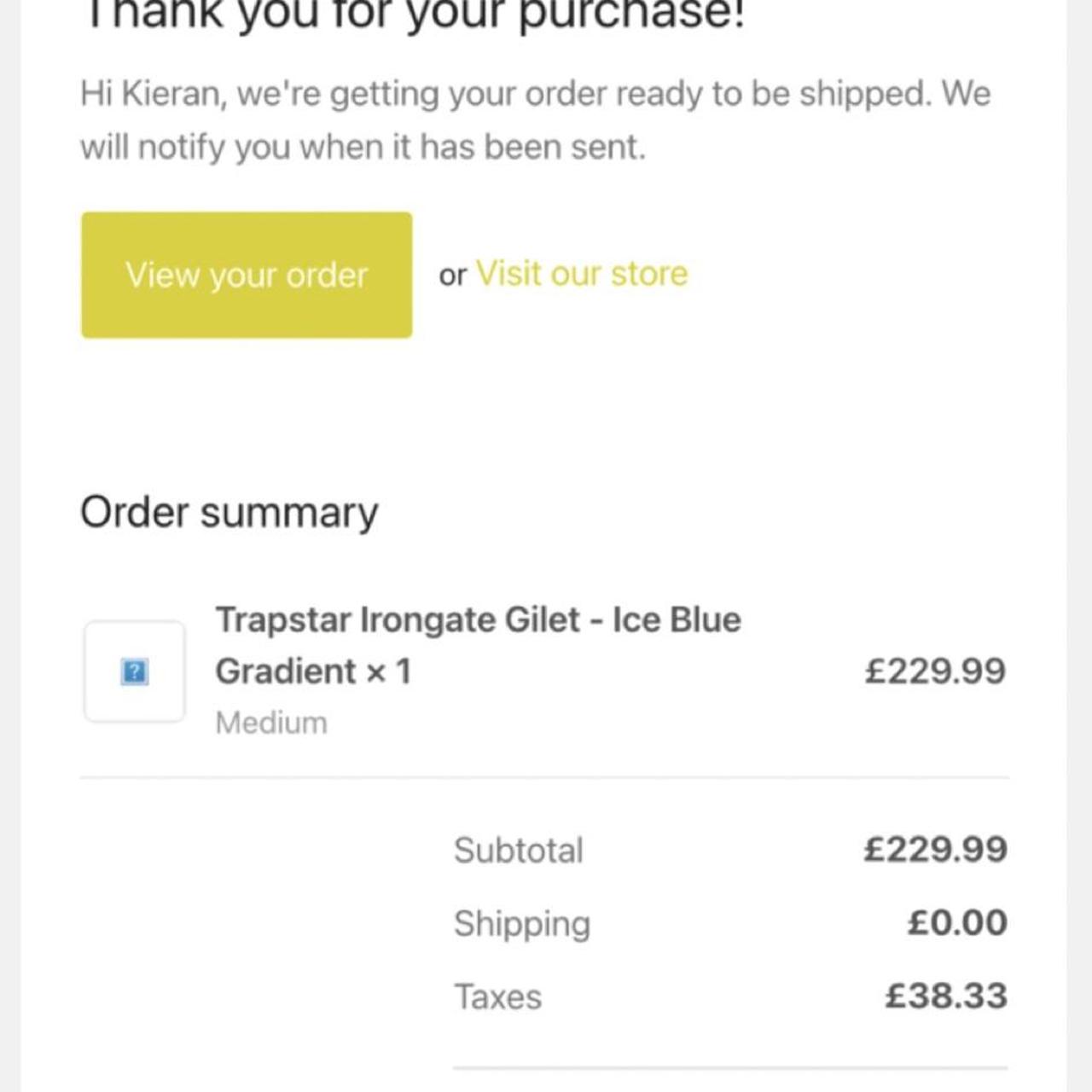 Trapstar Men's Blue Gilet | Depop