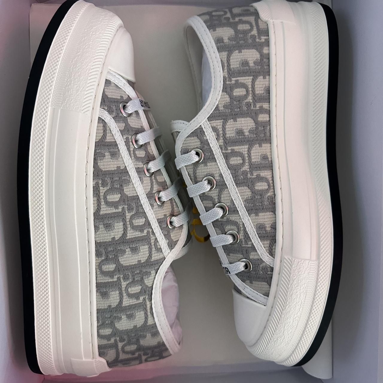 Grey and Crème platform shoes (size 7 but can fit... | Depop