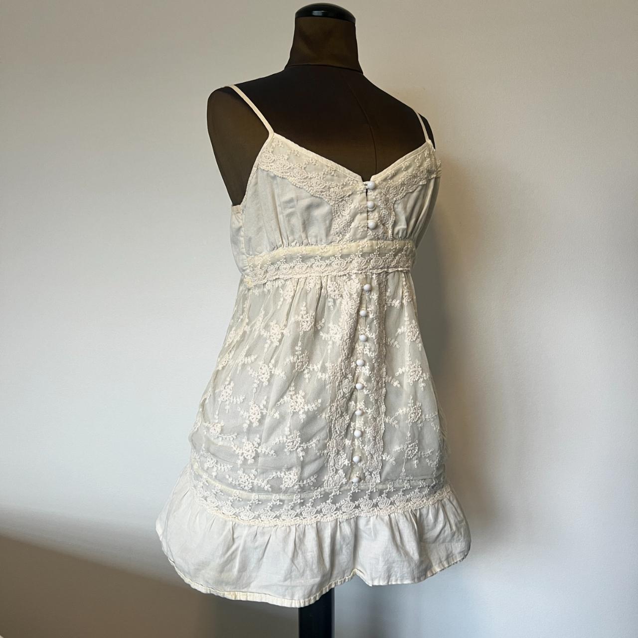 white lacey cami super dainty and flowy lace cami... - Depop