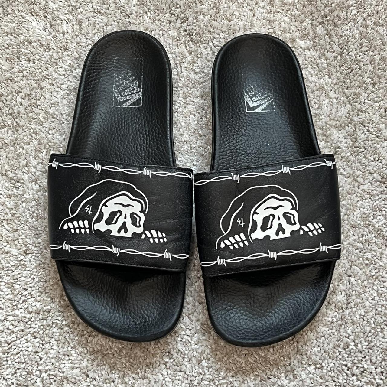 Rare Vans x Sketchy Tank collab slides 🖤🪦 Released... | Depop
