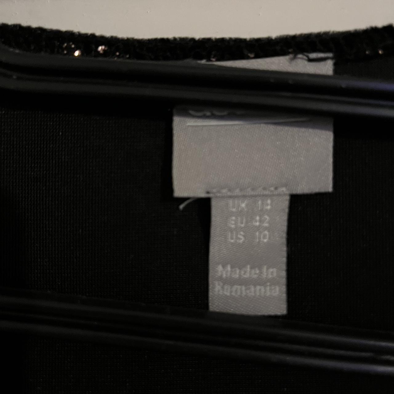 Size 14 ASOS black dress with gold glitter. Slightly... - Depop