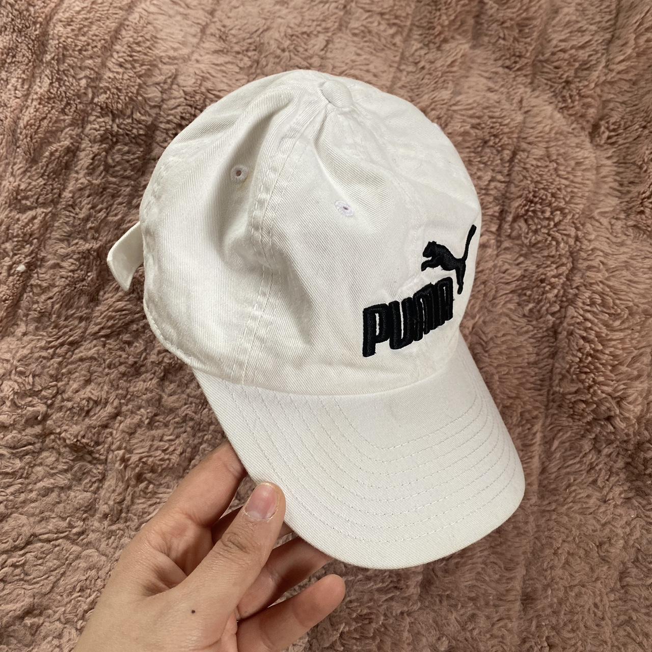 Puma Women's Black and White Hat | Depop