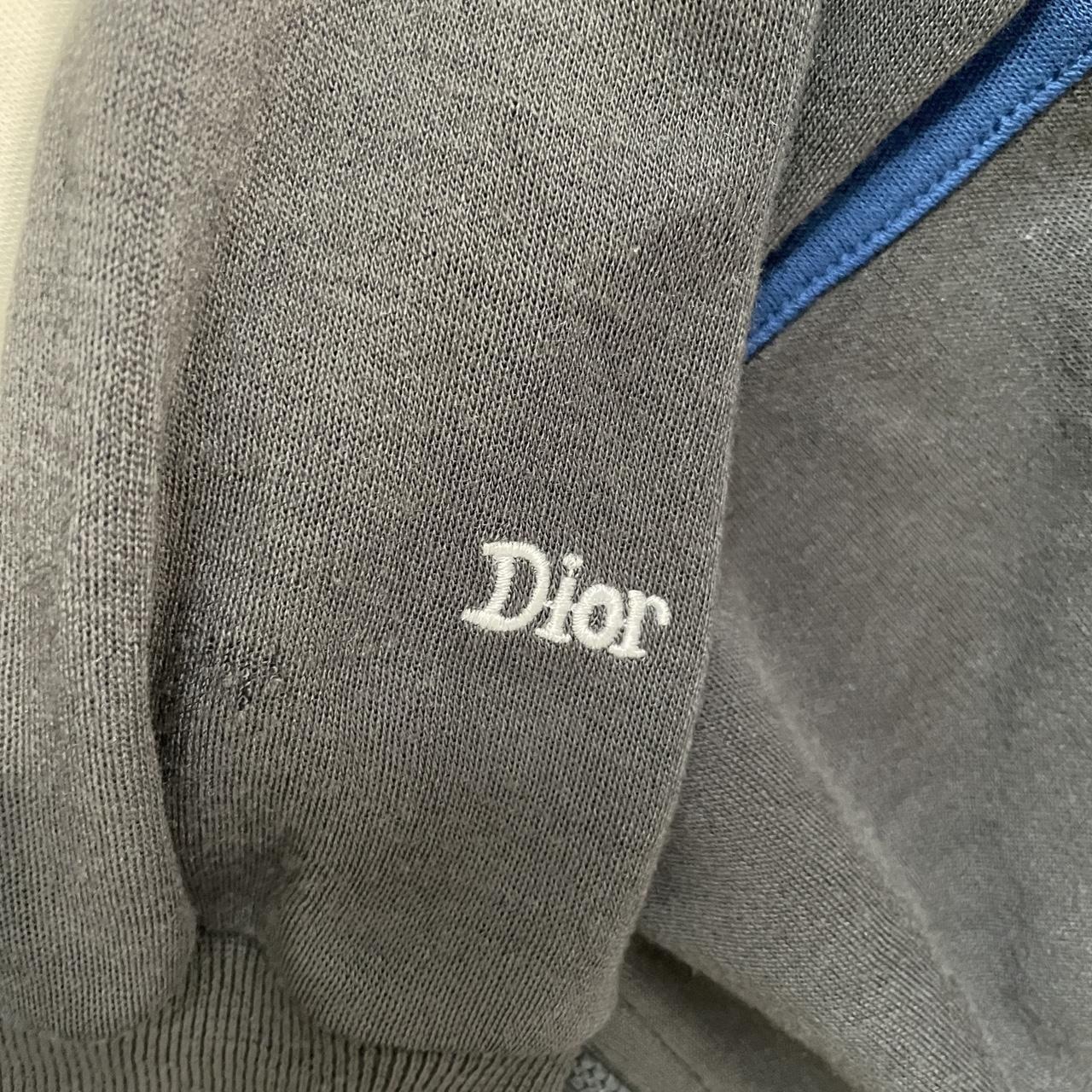 Christian Dior Men's Grey and Blue Jacket | Depop
