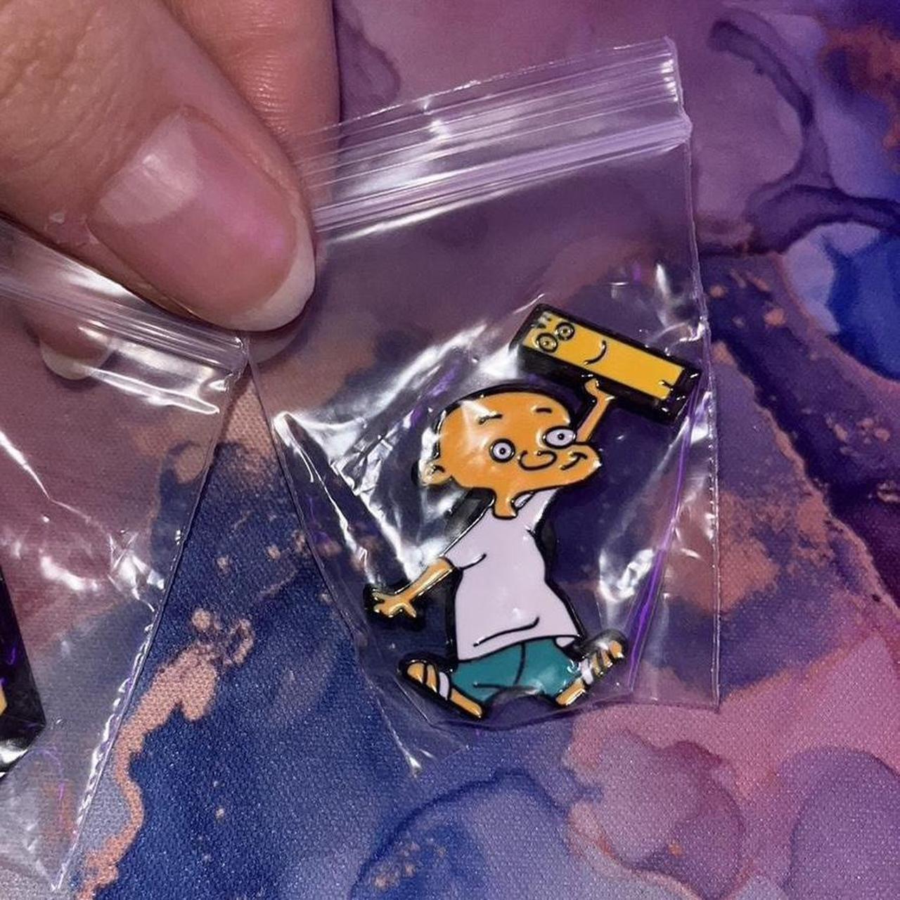 Ed Edd and Eddy Jonny 2x4 and Plank enamel pin open... - Depop