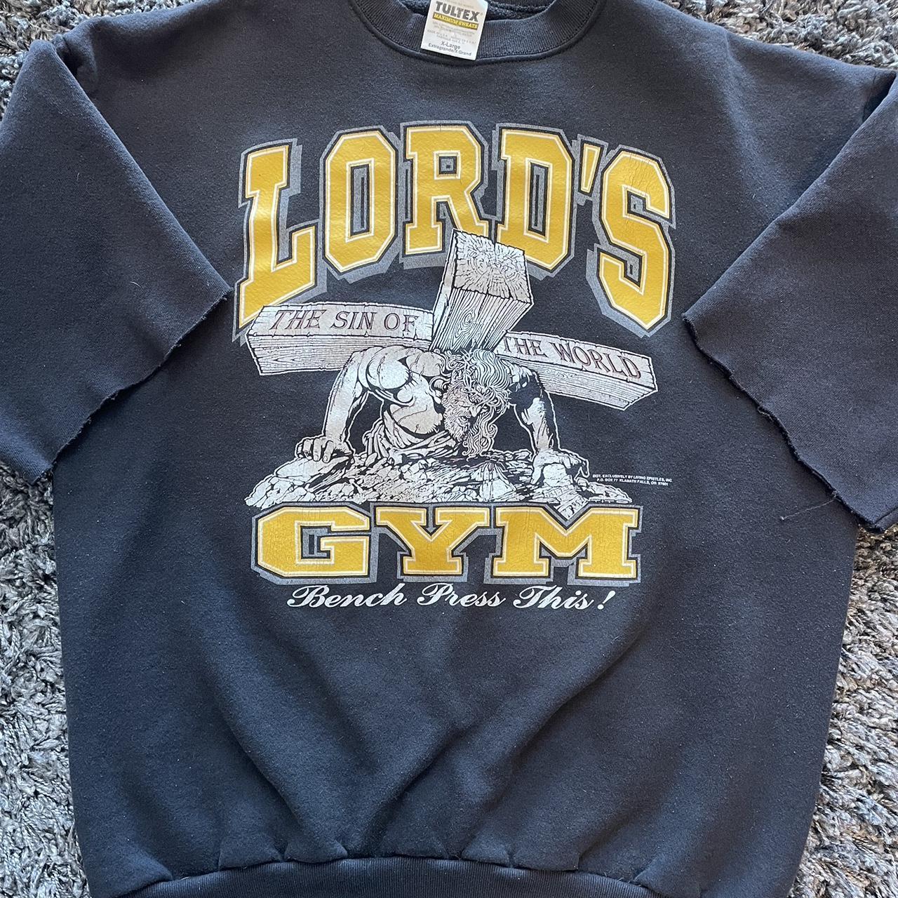 Crazy original 90s vintage Lords Gym crewneck... - Depop