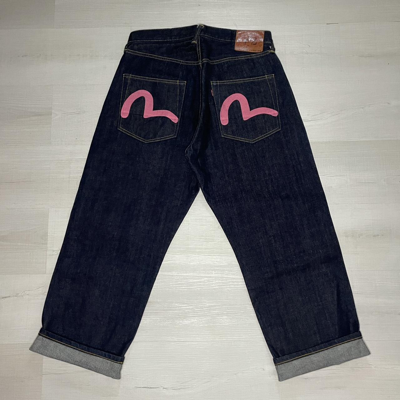 Vintage Early 2000s Evisu Hand Painted Jeans Made in... - Depop