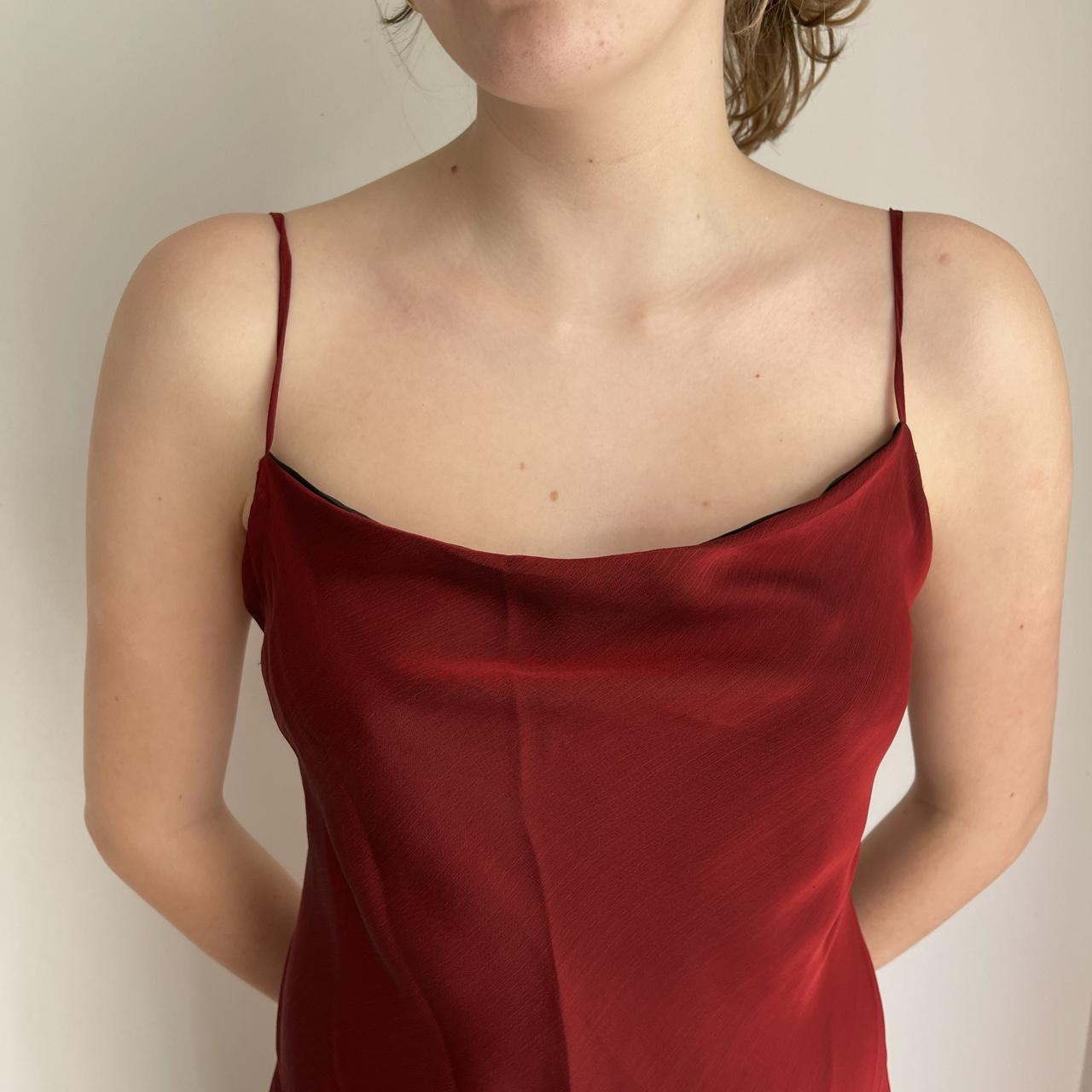 Vintage 1990s red formal maxi dress. This beautiful... - Depop