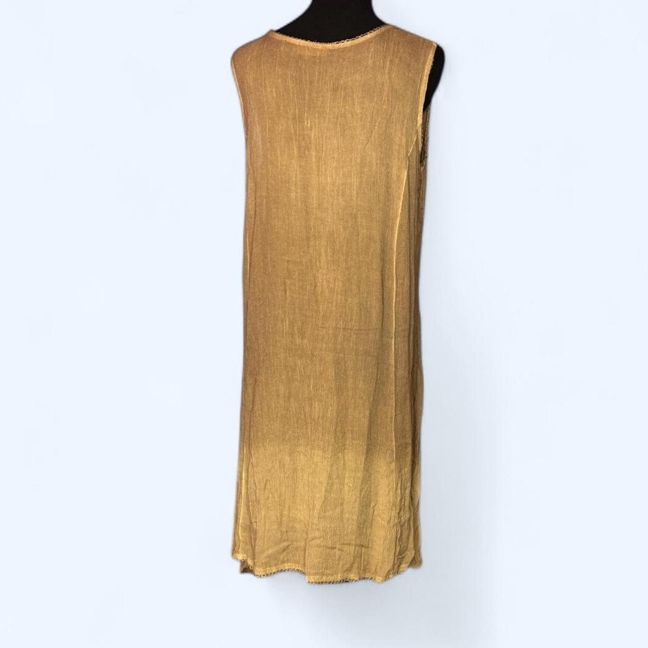 Raya sun brown and gold hippie sun dress Super flowy... | Depop