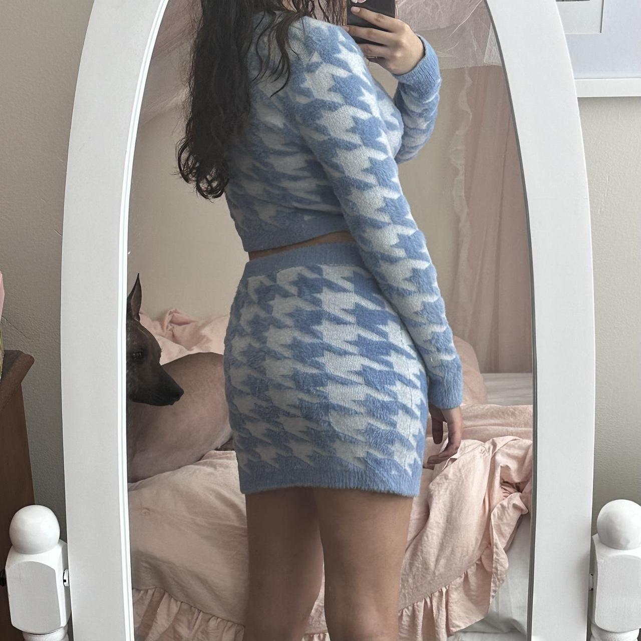 SHEIN baby blue fuzzy set. Thick good quality... - Depop