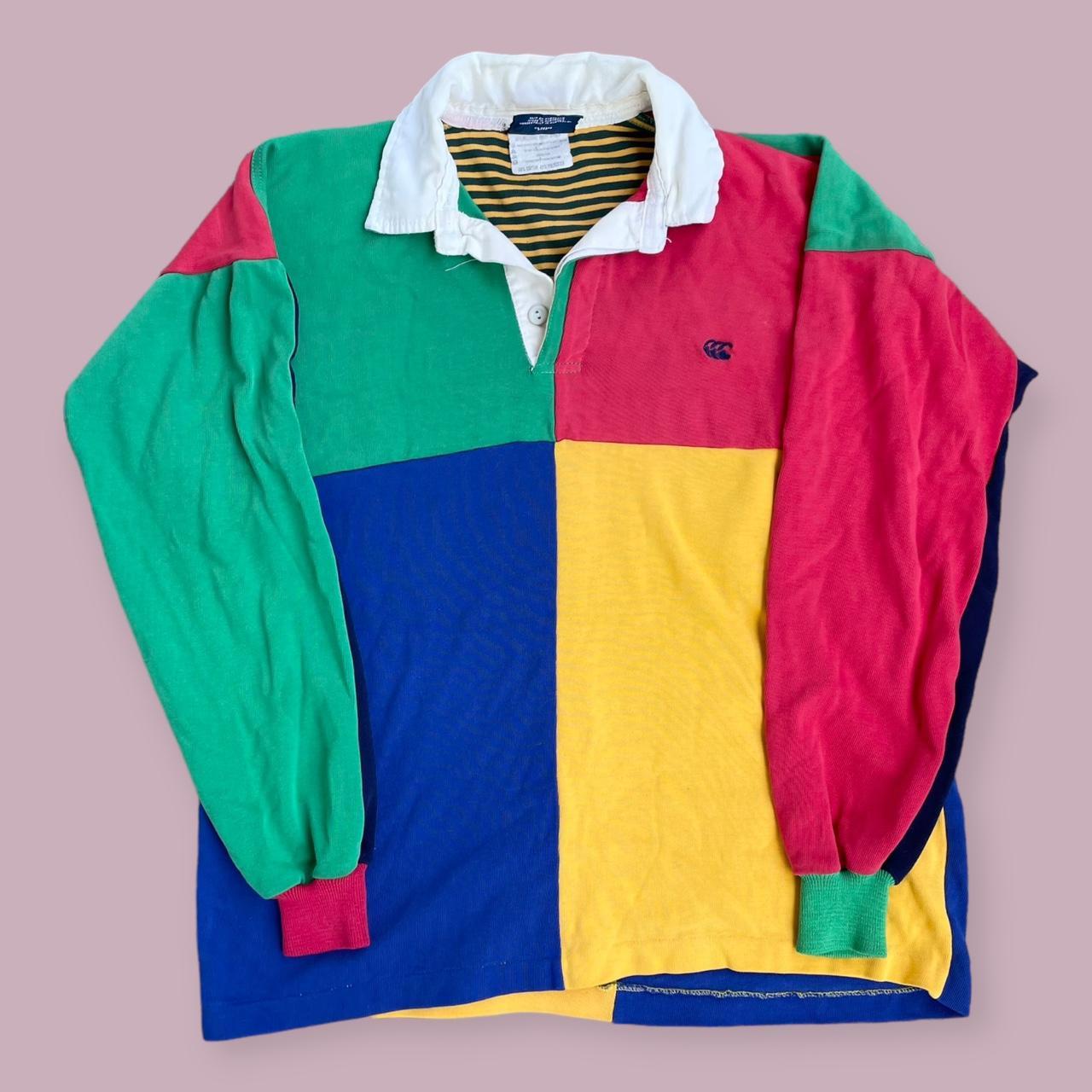 vintage 90s Canterbury color block polo dope... - Depop
