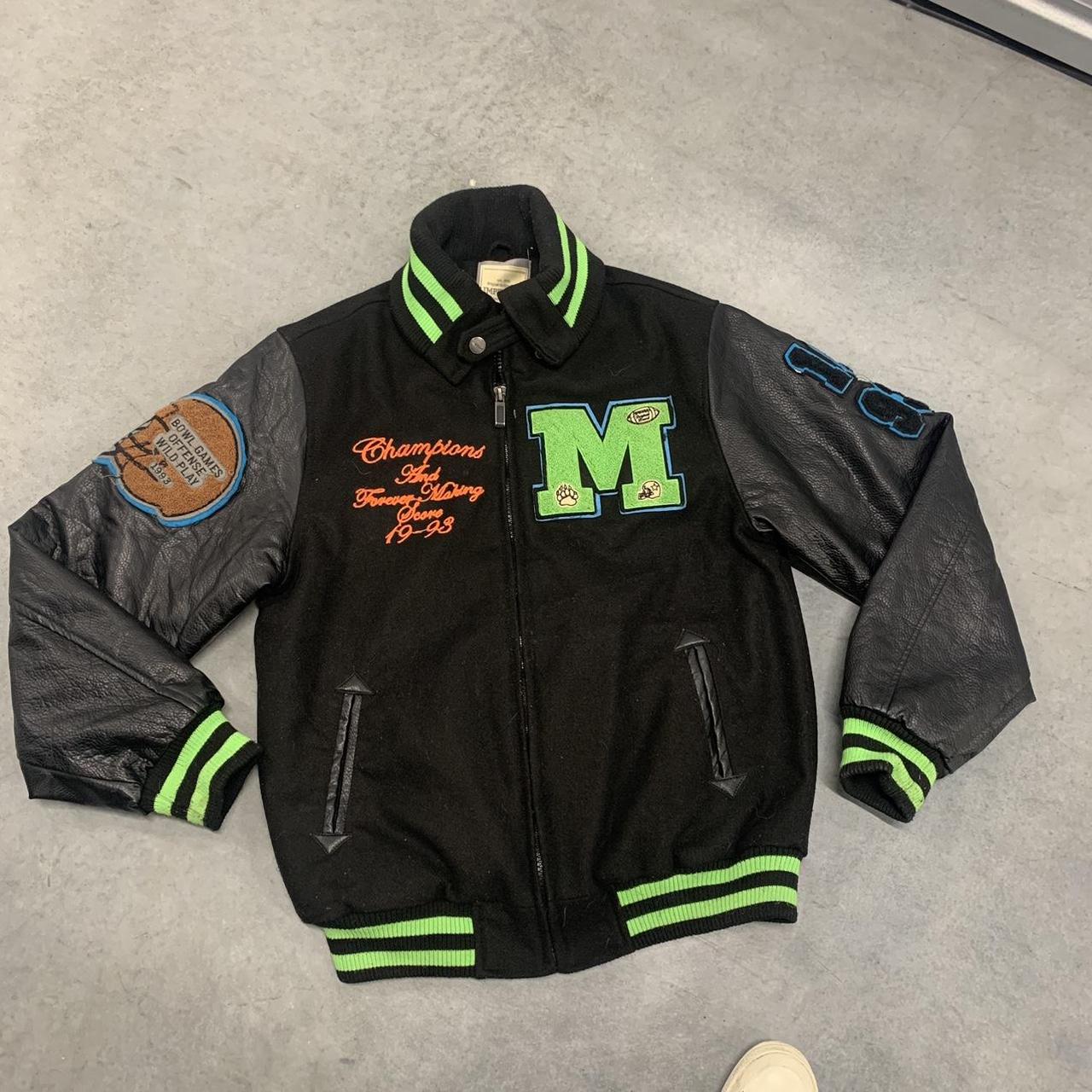 Imperious Mens Black Wool Blend Faux Leather... - Depop