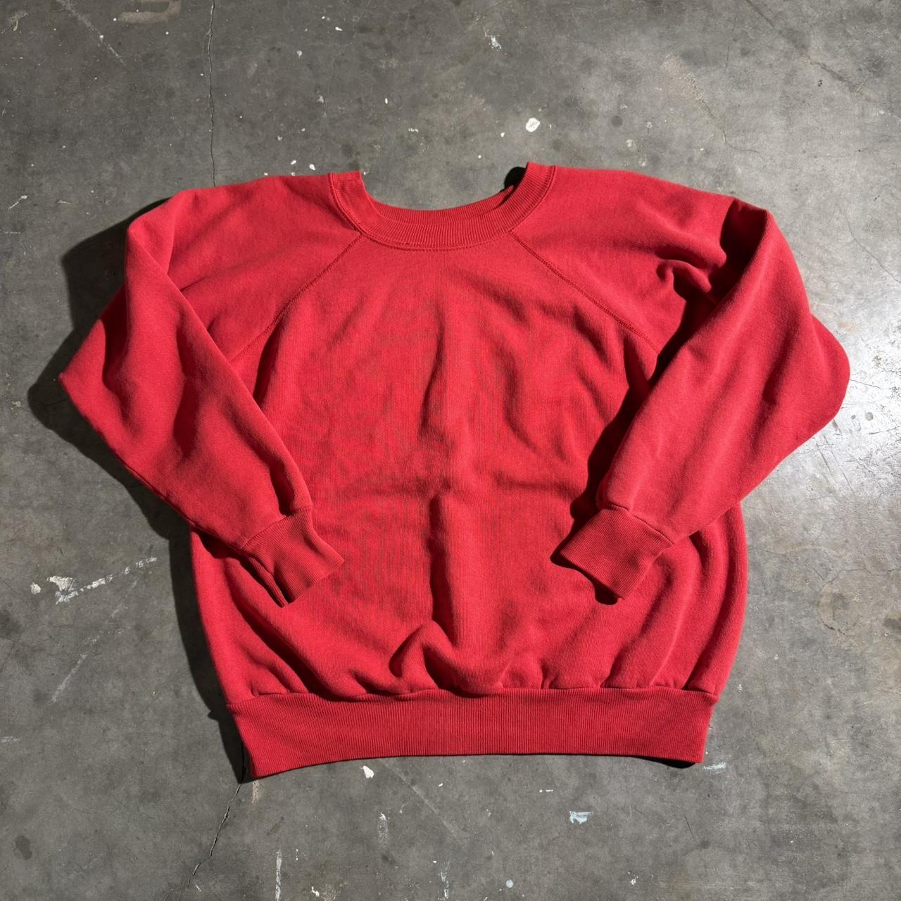 Vintage Red Blank Panill Crewneck size Large Great... | Depop