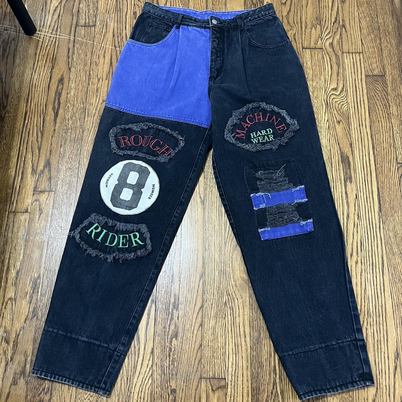 Y2K machine pants. They kinda taper in on the bottom... - Depop