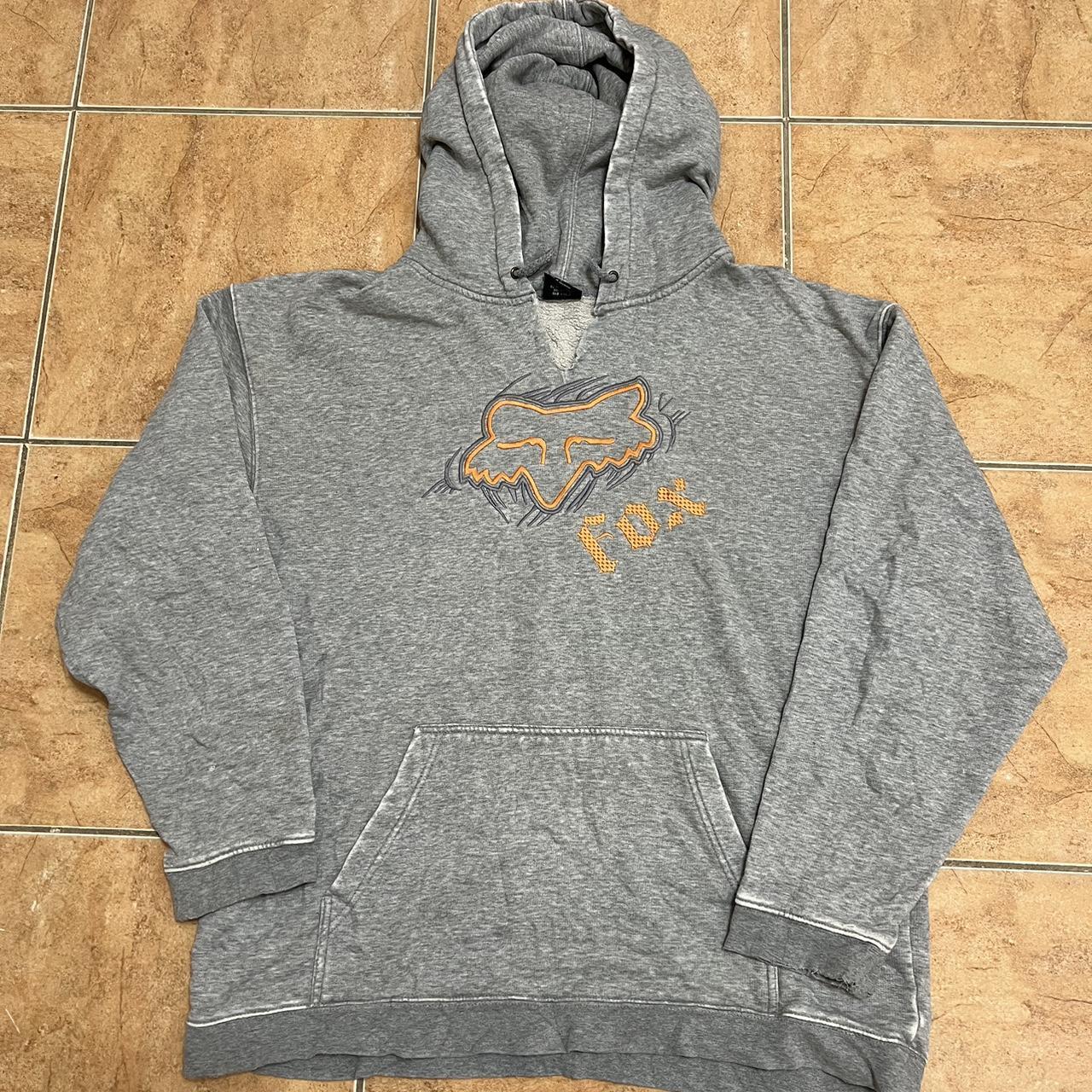 Y2K fox racing hoodie Conditon 6/10 cut neck Size... - Depop