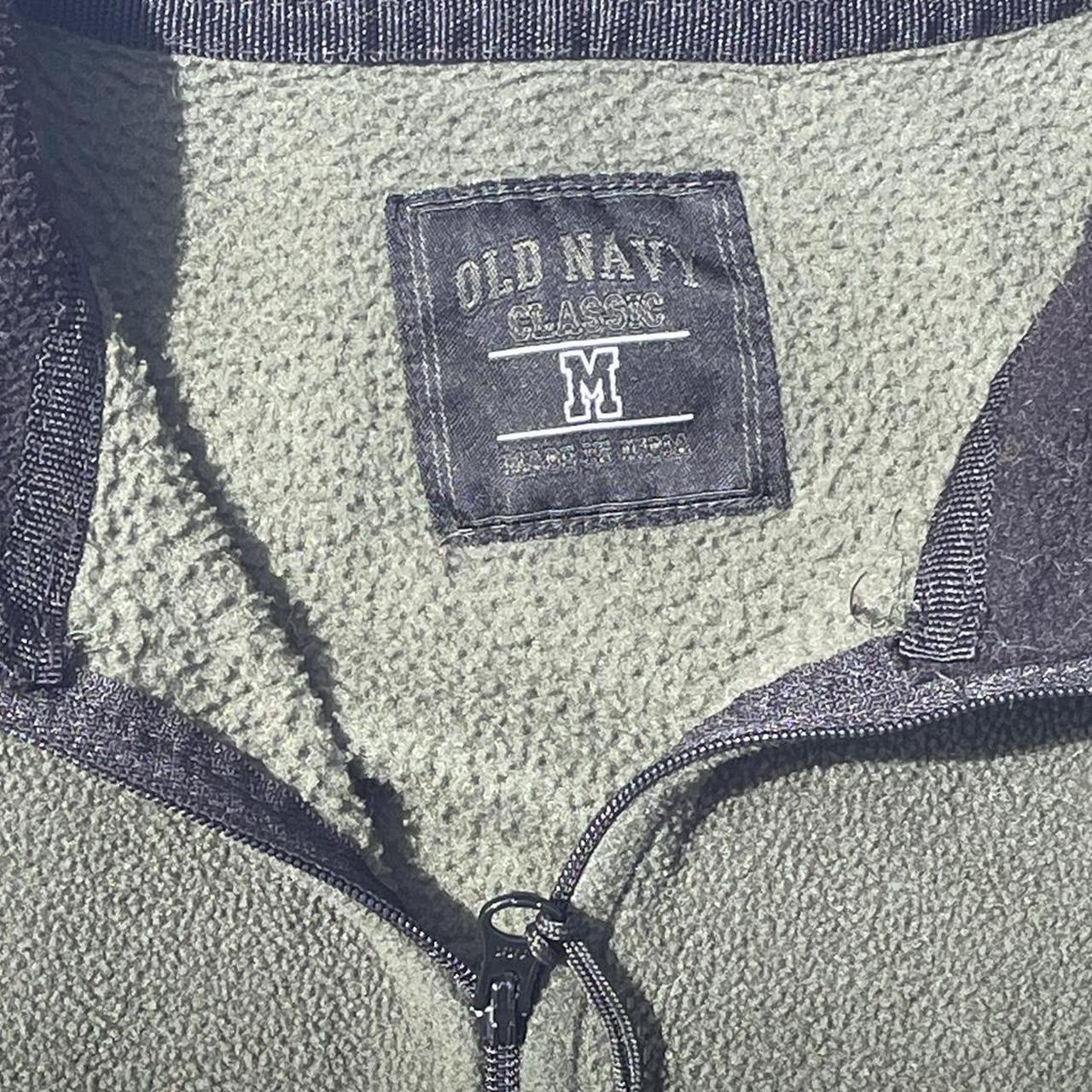 Fleece Green Old Navy Quarter Zip No rips, tears,... - Depop