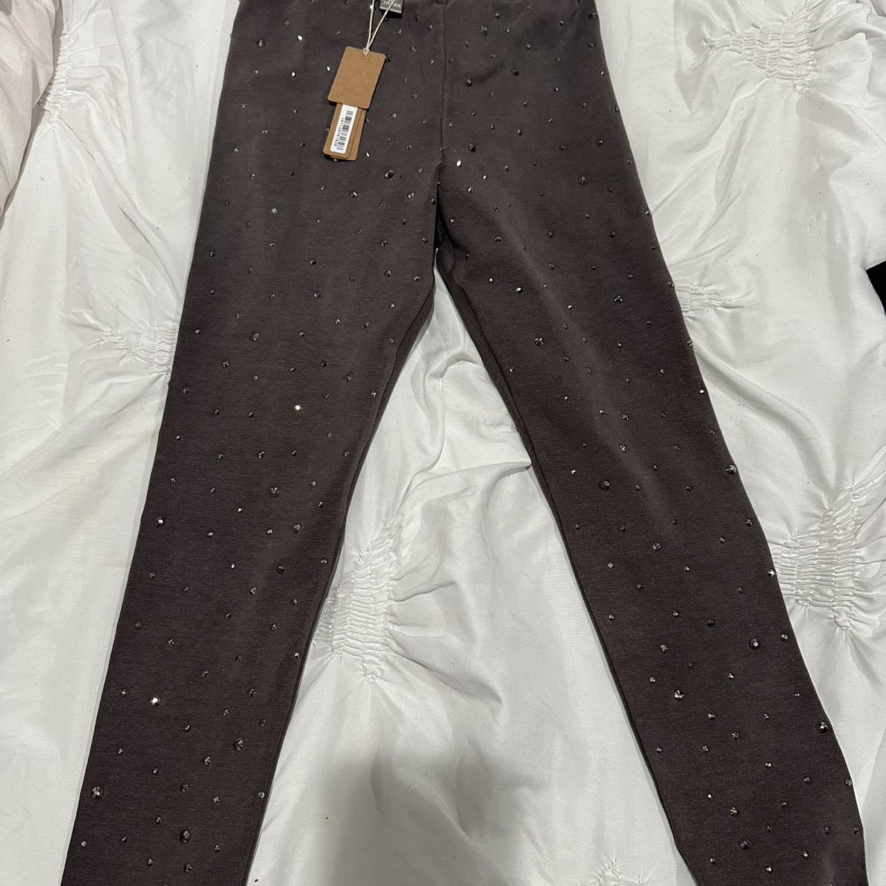SKIMS OUTDOOR RHINESTONE LEGGINGS in the color grey... - Depop