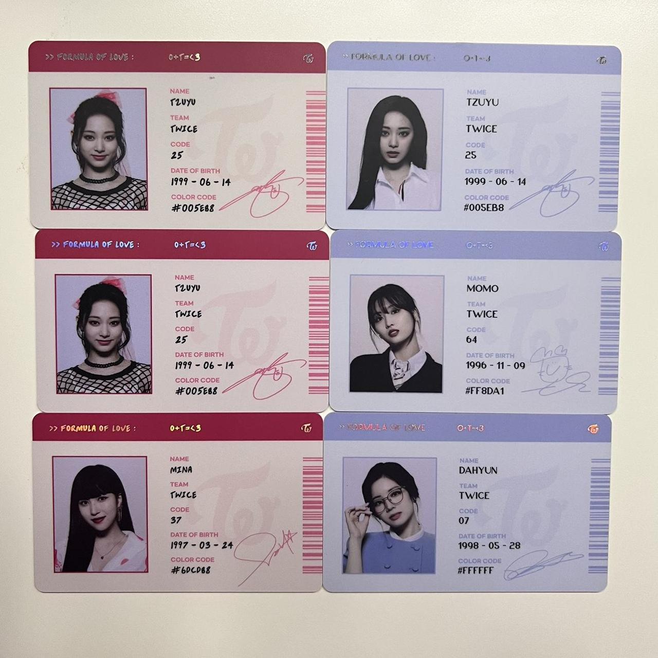 !!!WTS!!! Twice Formula Of Love Id cards Want-... - Depop