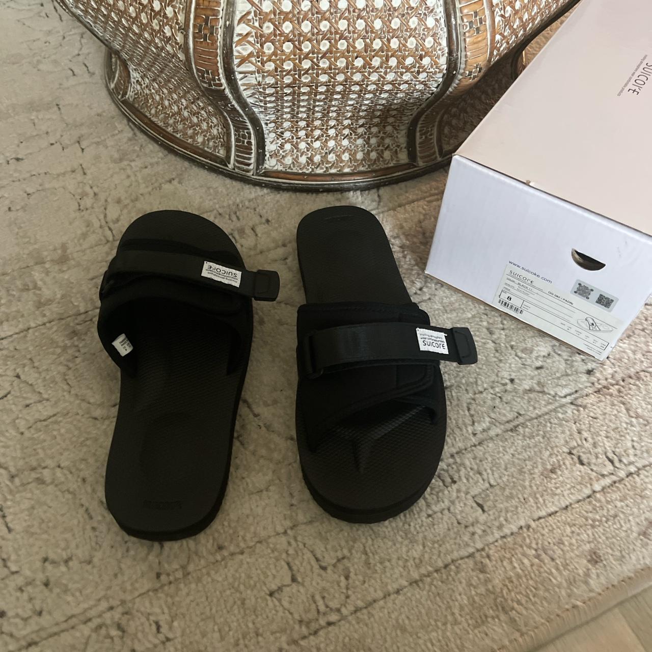 Suicoke black padre sandals brand new and never worn... - Depop
