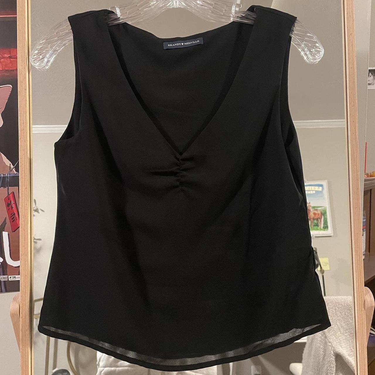 Brandy Melville black layered tank Super cute for... - Depop