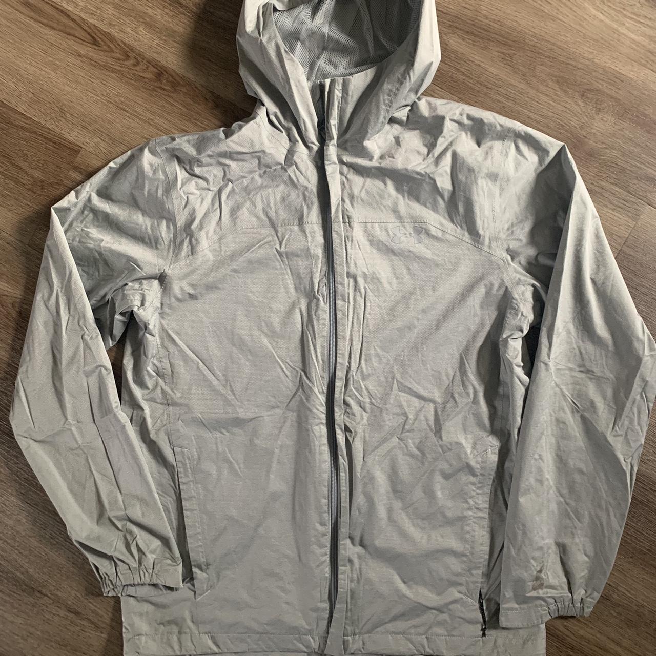 Under Armour Reflective Windbreaker, Grey. Stain on... - Depop