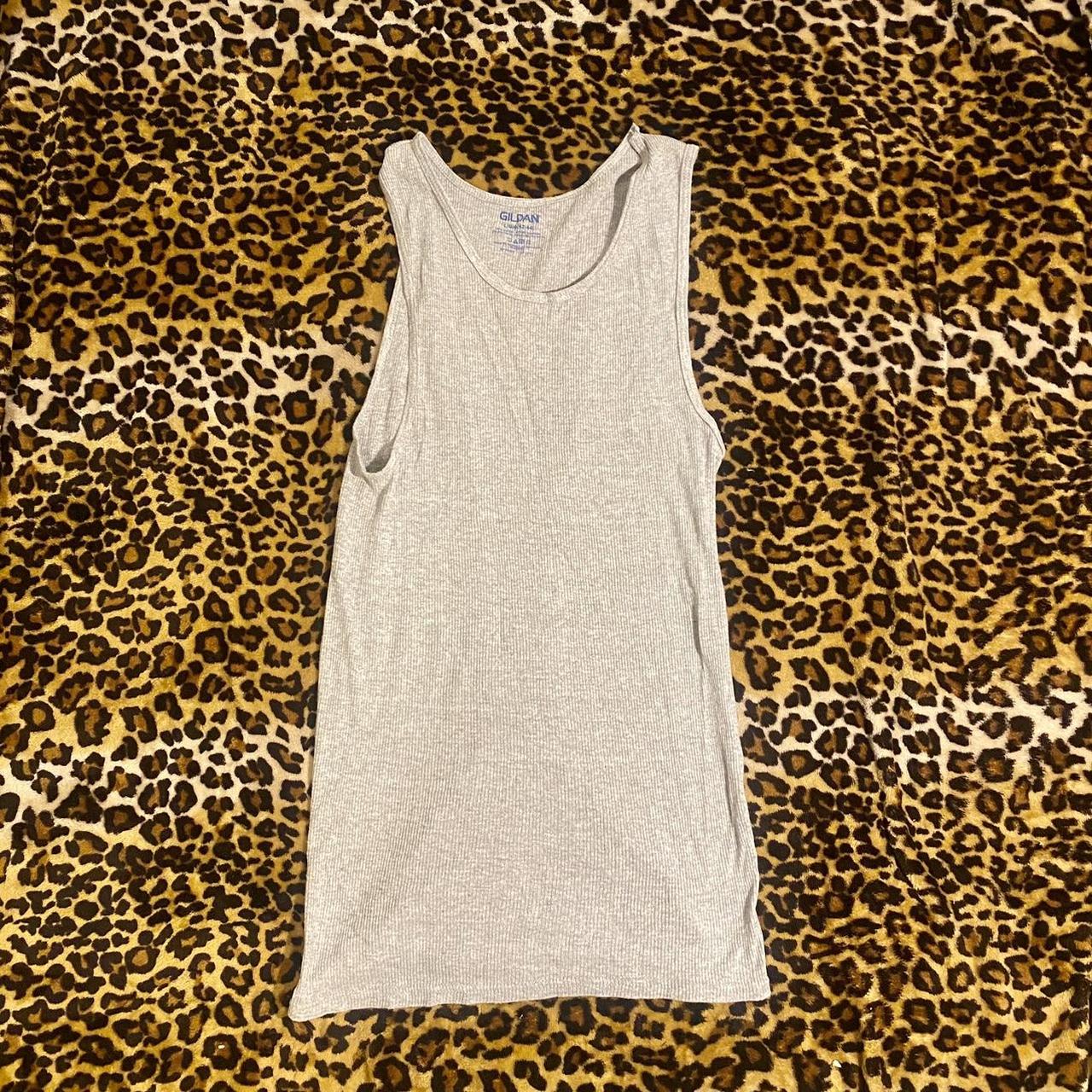 Gildan Grey Wife Beater Tank Top for Men and Women,... - Depop