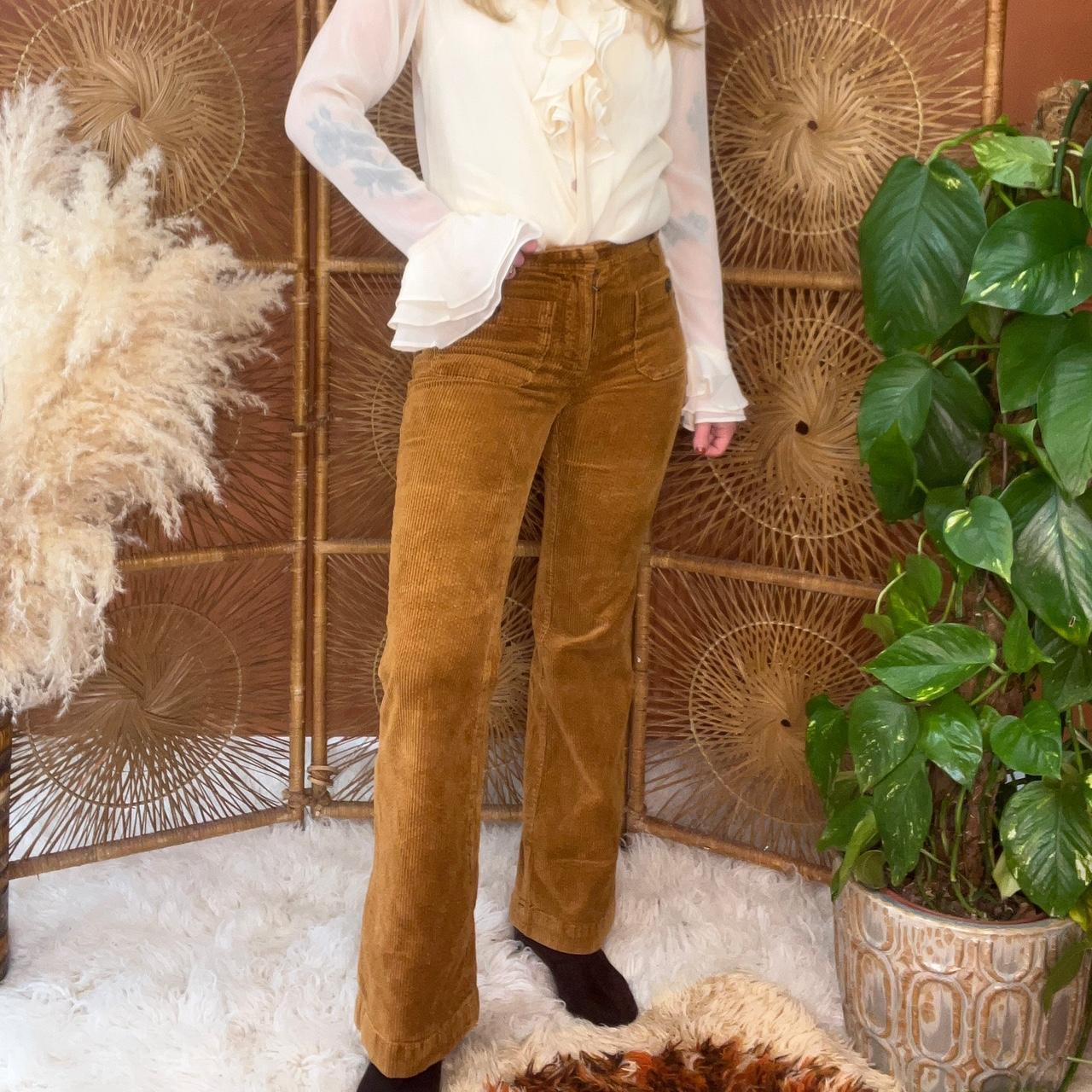 Genuine vintage 70s tan flare cords in great... - Depop