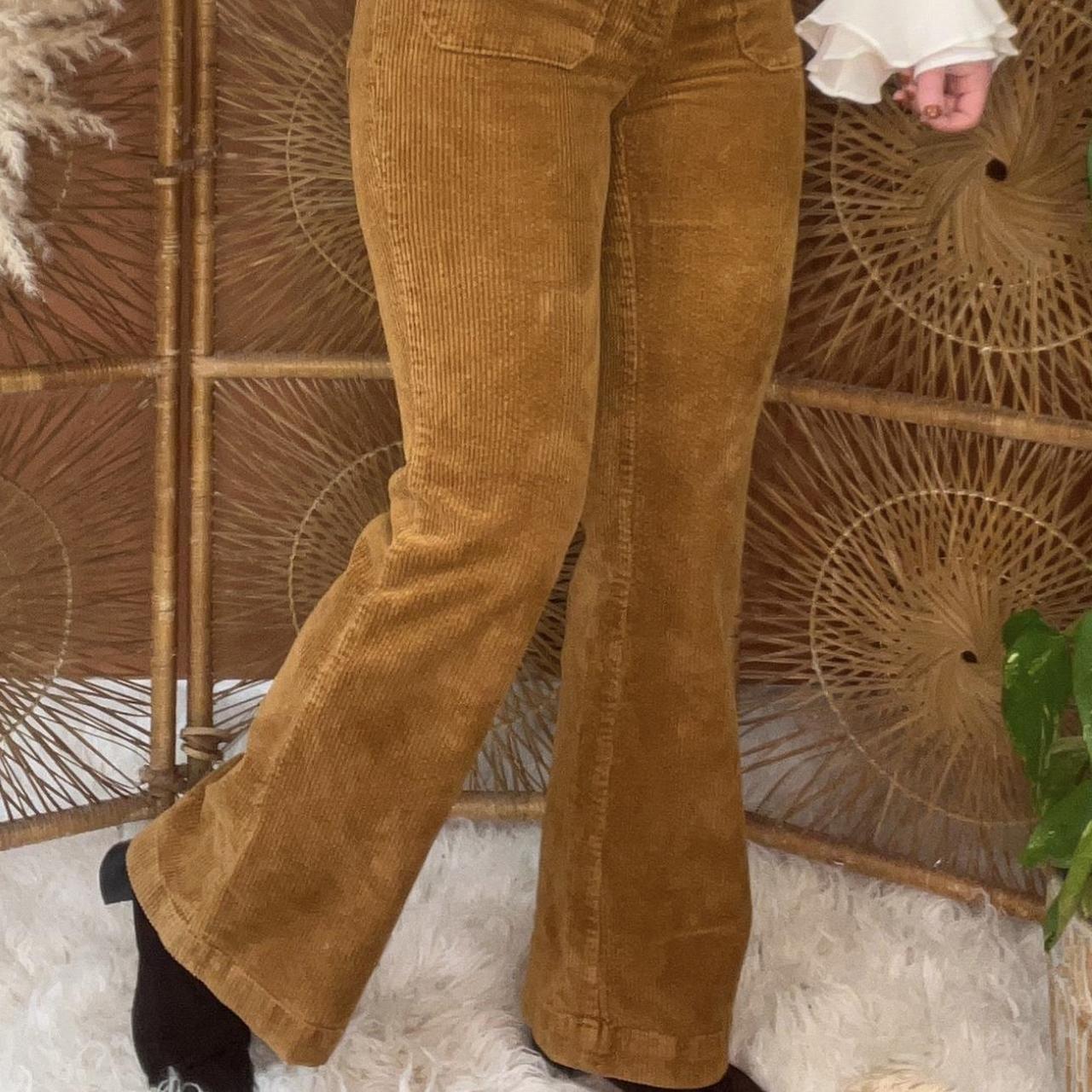 Genuine vintage 70s tan flare cords in great... - Depop
