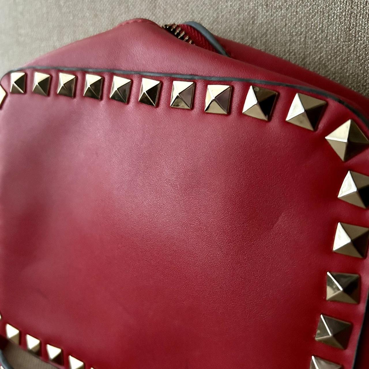 ⭐️ INZI Red Studded Gold Accent Crossbody Bag PLEASE... | Depop