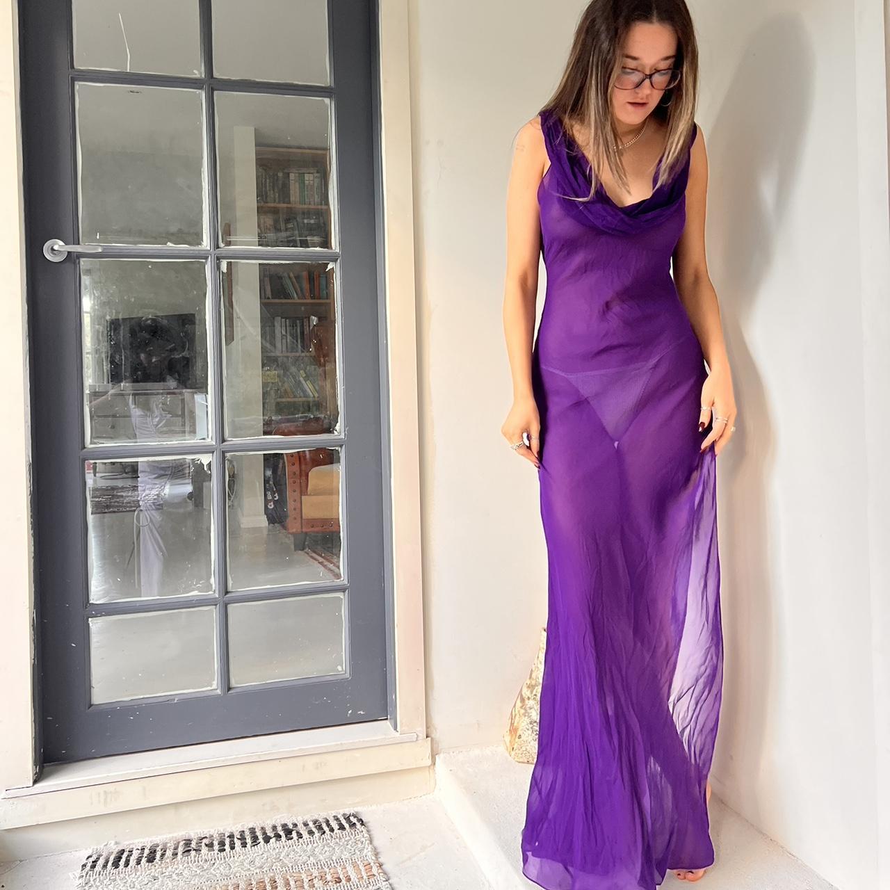 available for hire! purple rat and boa cowl neck... - Depop