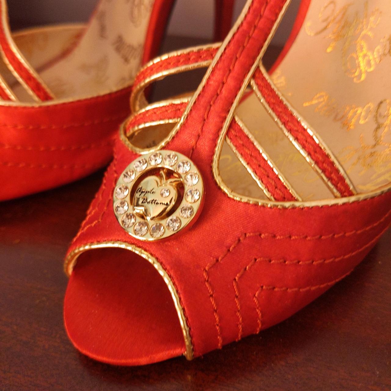 Apple bottom stilletto heels! Real leather red... - Depop