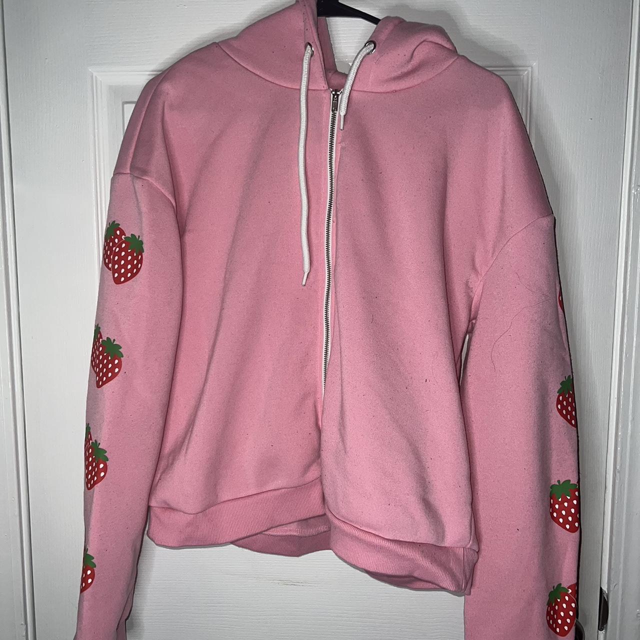 Strawberrry Milk Jacket! 🍓worn once 🍓super soft... - Depop