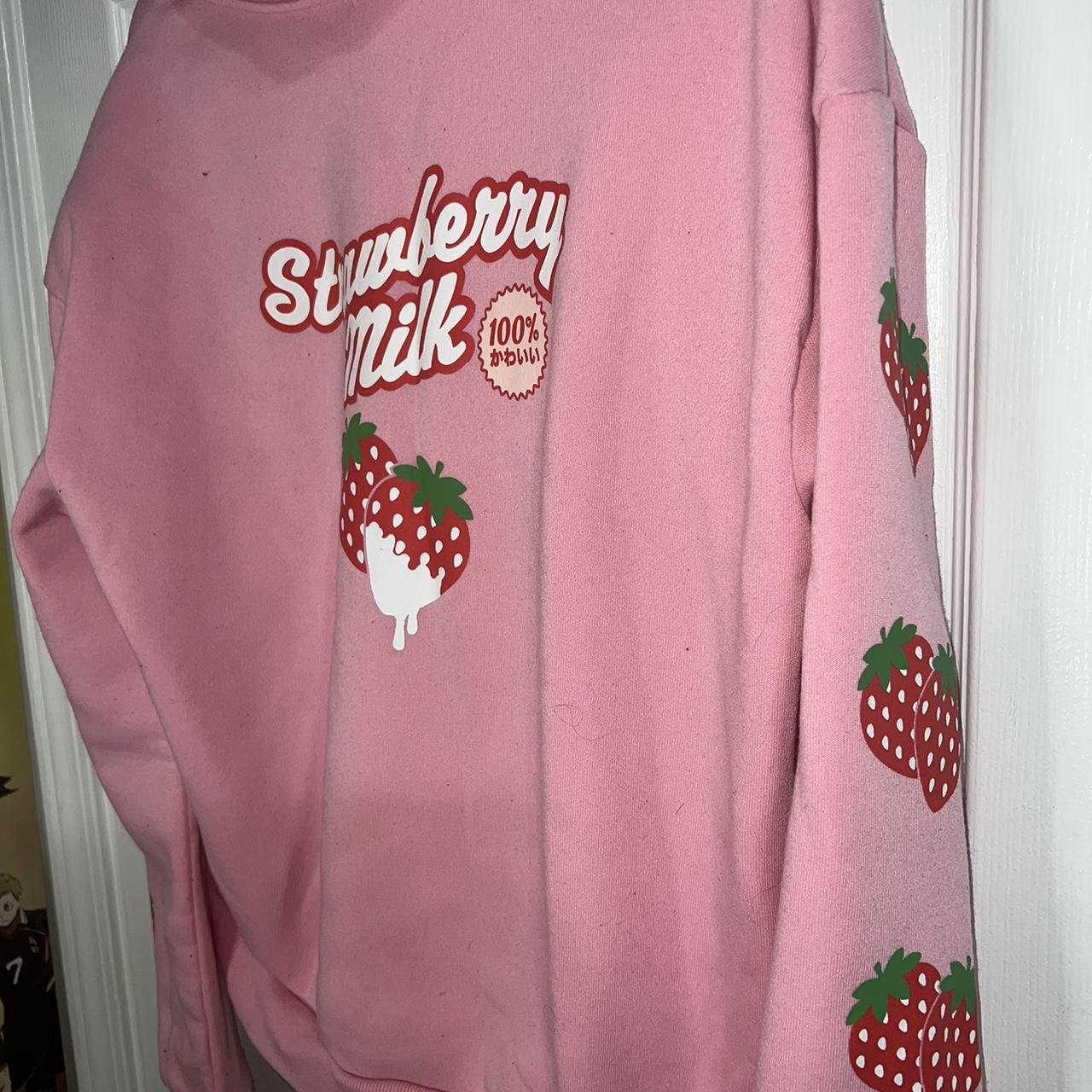 Strawberrry Milk Jacket! 🍓worn once 🍓super soft... - Depop