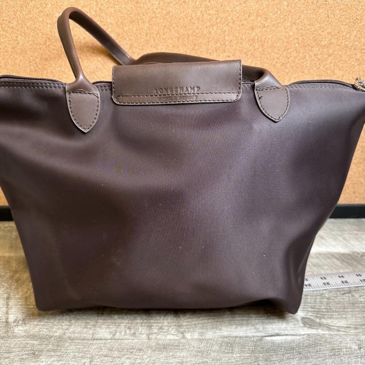 Longchamp Medium Le Pliage Dark Brown Shoulder Tote... - Depop