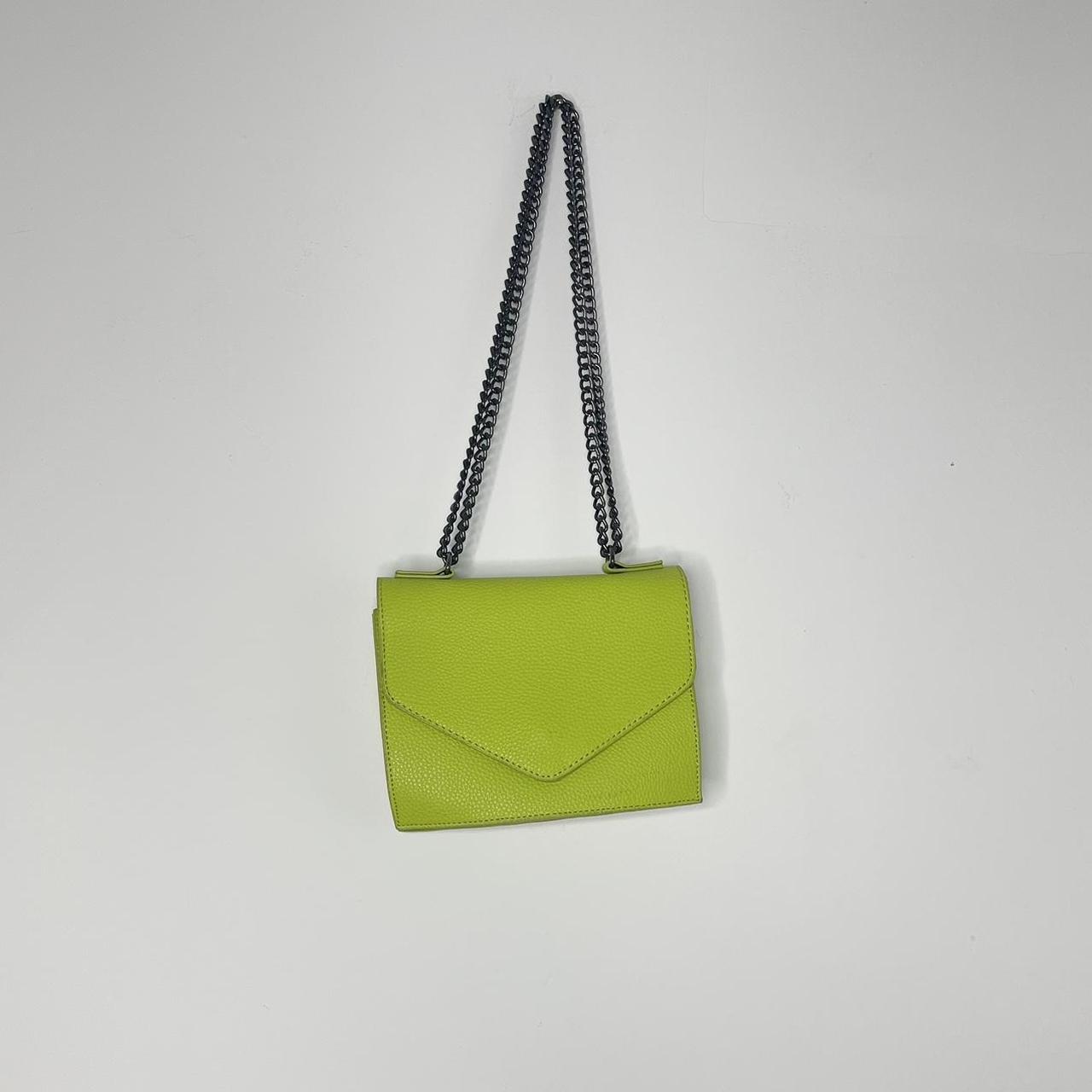 Missguided Neon Green Shoulder Bag with Adjustable... - Depop