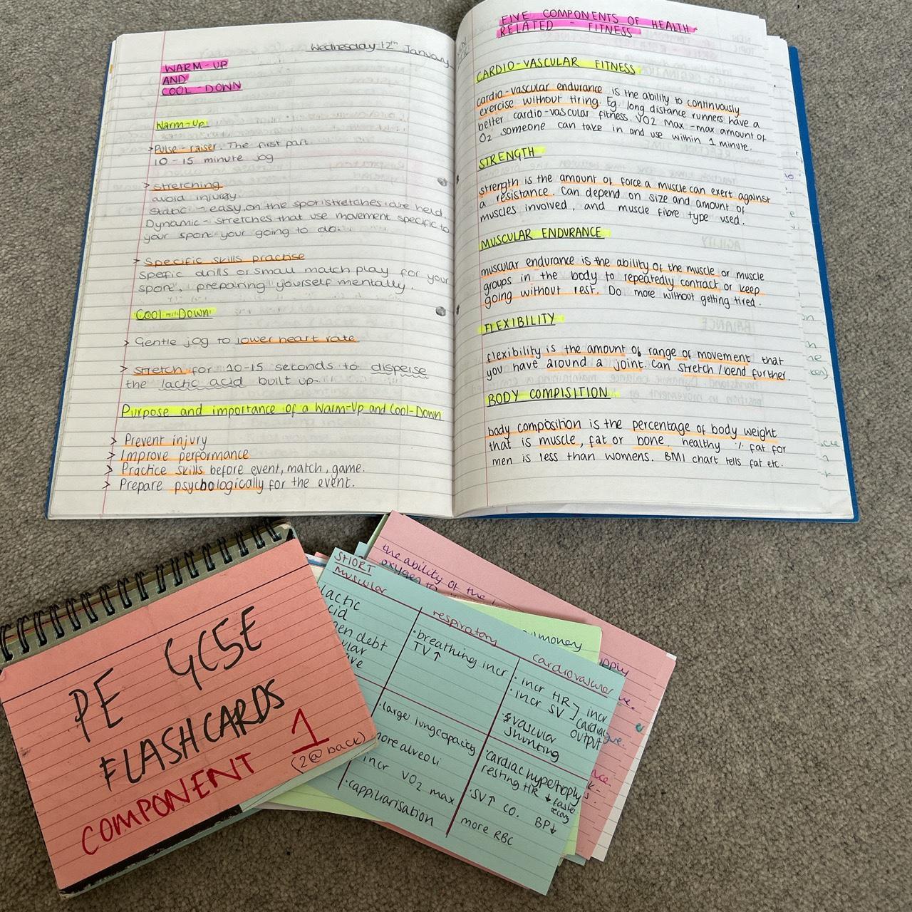 Edexcel Pe Gcse Book And Flashcards Component One Depop